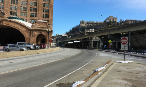 East Busway Downtown Pittsburgh